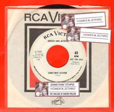 Homer & Jethro - Something Stupid RCA 9299 Promo Vinyl 45 rpm Record | eBay
