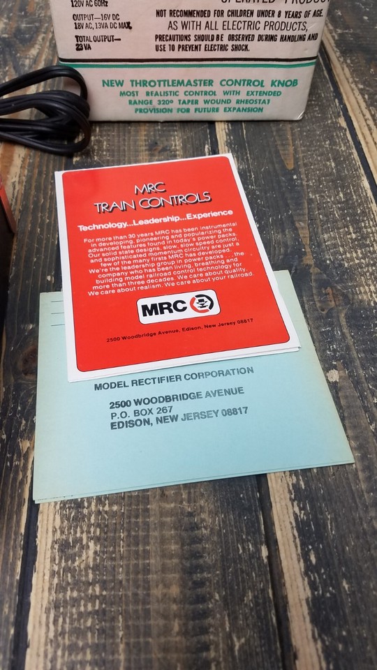 MRC ThrottlePack "N" Gauge Train Control Model 501N with Original BOX ...