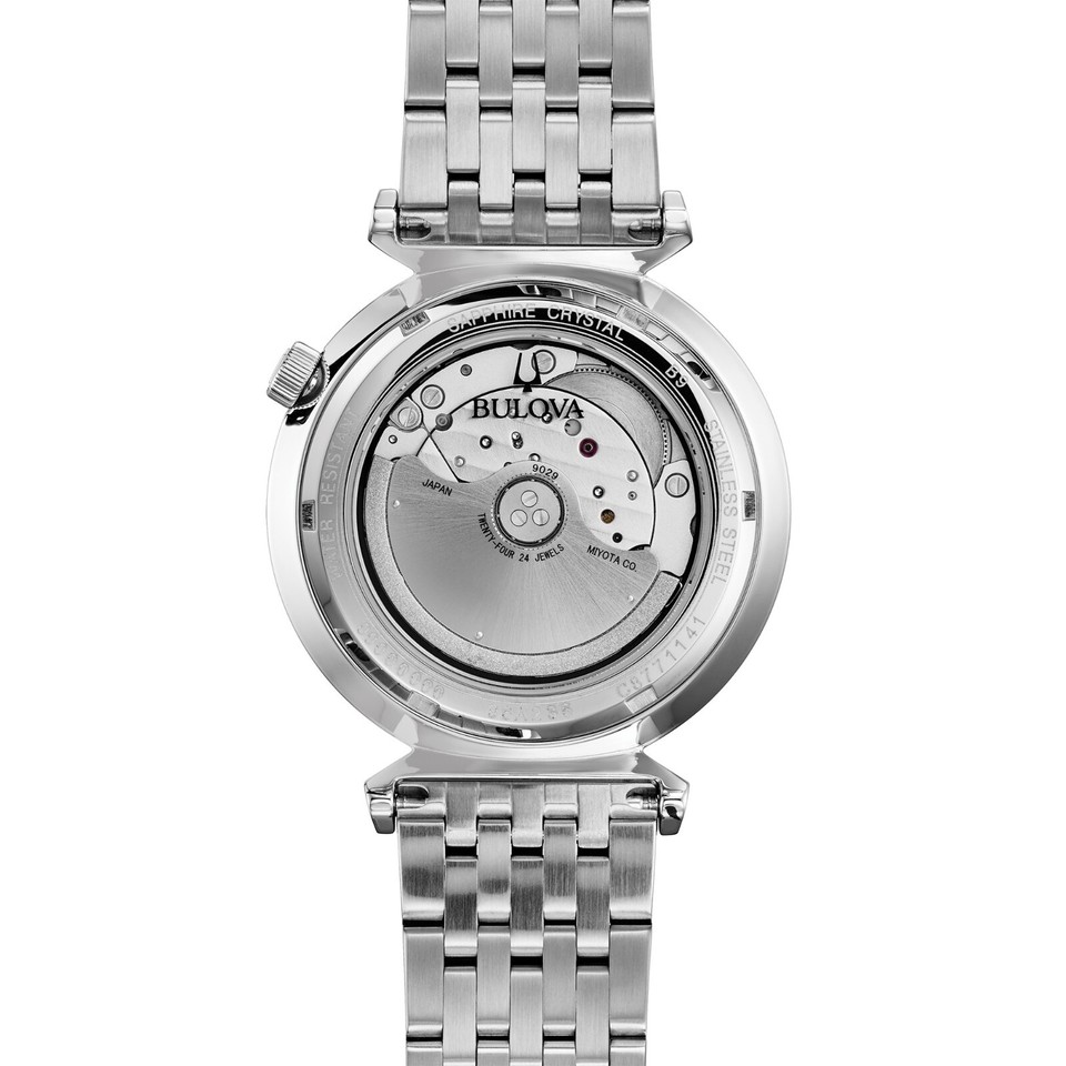 Bulova Men Automatic Classic Regatta Silver Stainless Steel Watch 40MM ...