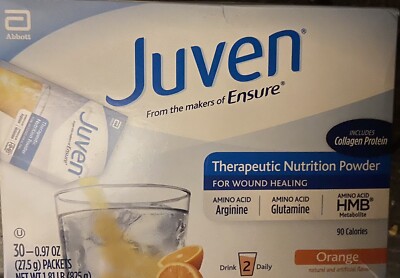 30 Pack Juven Therapeutic Nutrition Powder For Wound Healing - Orange ...