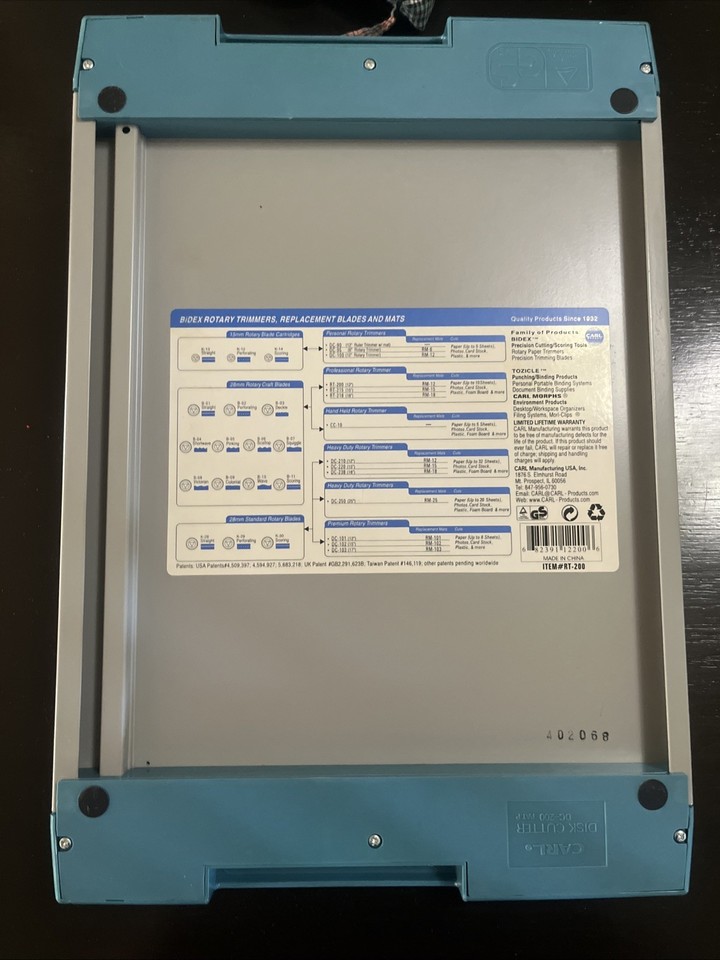 CARL RT-200 12" Photo Paper Plastic A4 Professional Rotary Trimmer ...