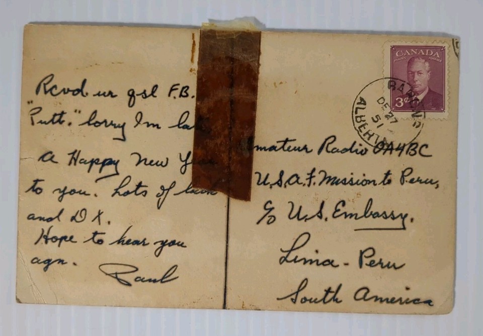 Barons Alberta Canada QSL Card VE6HK Call Letters Amateur Ham Radio ...