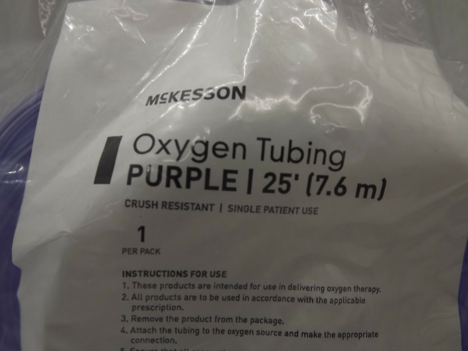 New 25 Ft Purple Mckesson Oxygen Tubing, 32646 | eBay