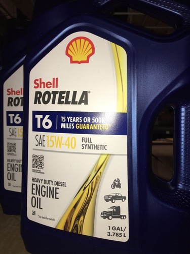 SHELL ROTELLA T6 Full Synthetic 15W-40 Diesel Engine Oil (1-Gallon ...