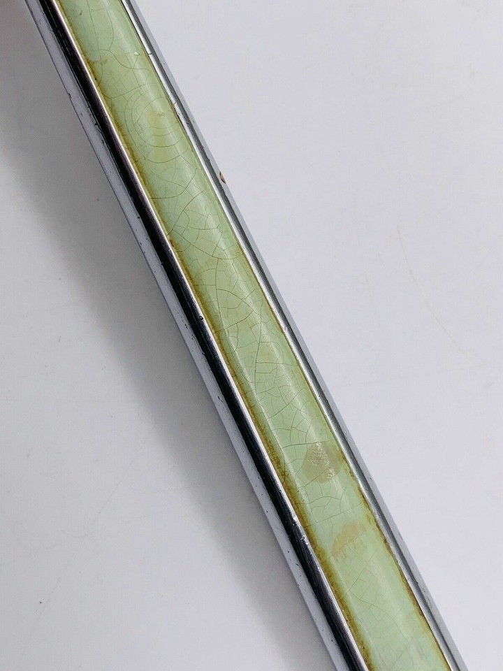 Vtg Pereline Vanity Set in Satin Case Brush Comb Mirror 2 Glass Jars ...