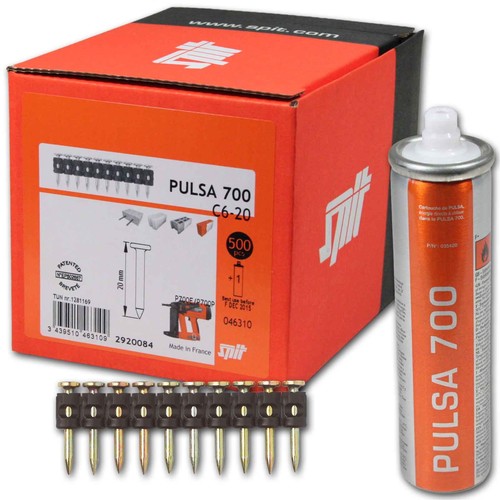 500 clavos C6 incl. gas para Spit Pulsa 700 uñas de pulso uñas estándar ...
