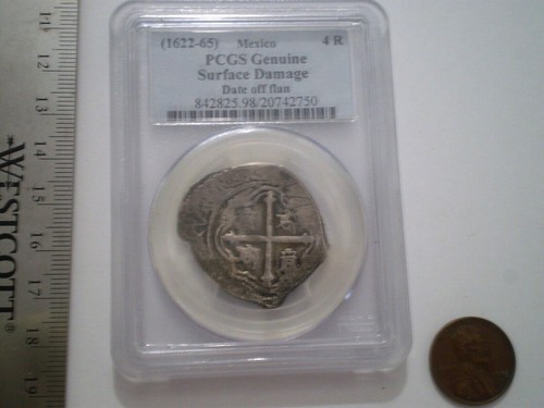 1622-65 oMP MEXICO 4 REALES COB 4R COLONIAL SILVER COIN PCGS | eBay