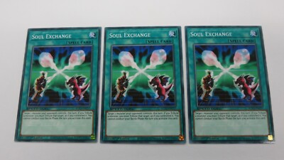 3x SOUL EXCHANGE SPELL 1ST EDITION SGX3-ENC17 COMMON YUGIOH NM ...