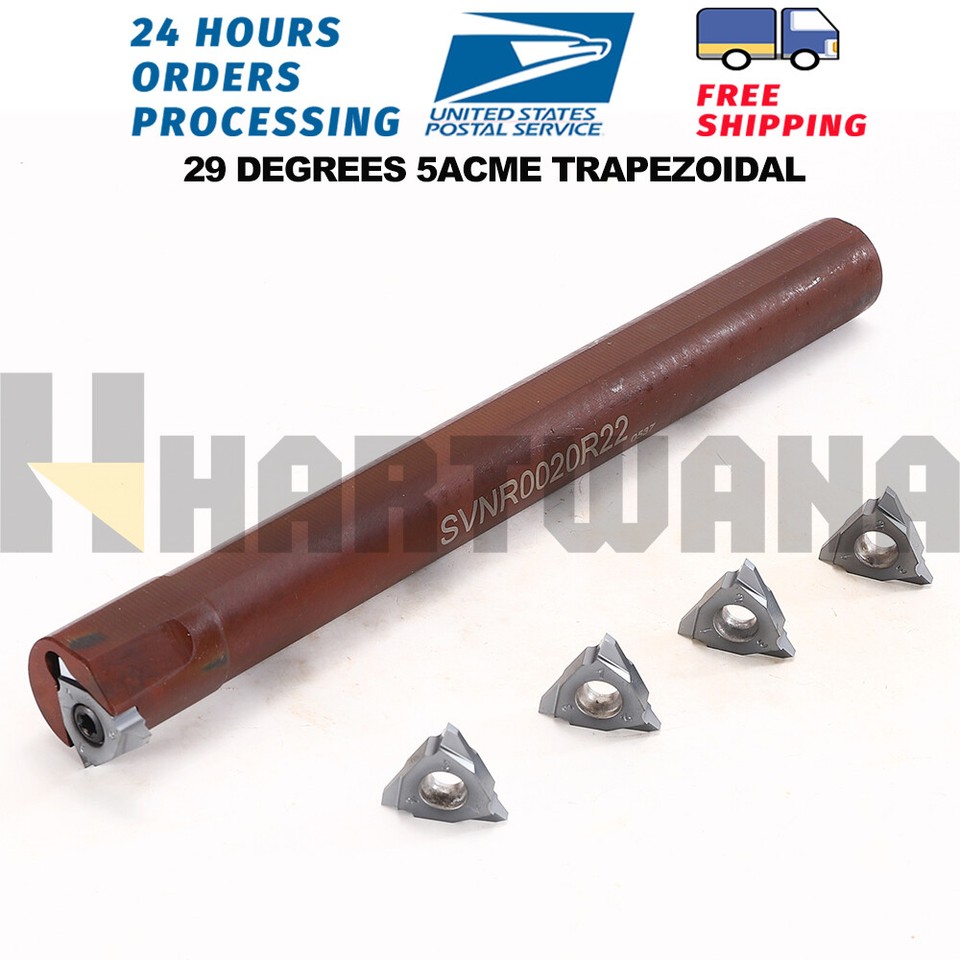 Lathe Internal Threading Boring 20mm 29 Degree 5ACME Threading Insert ...