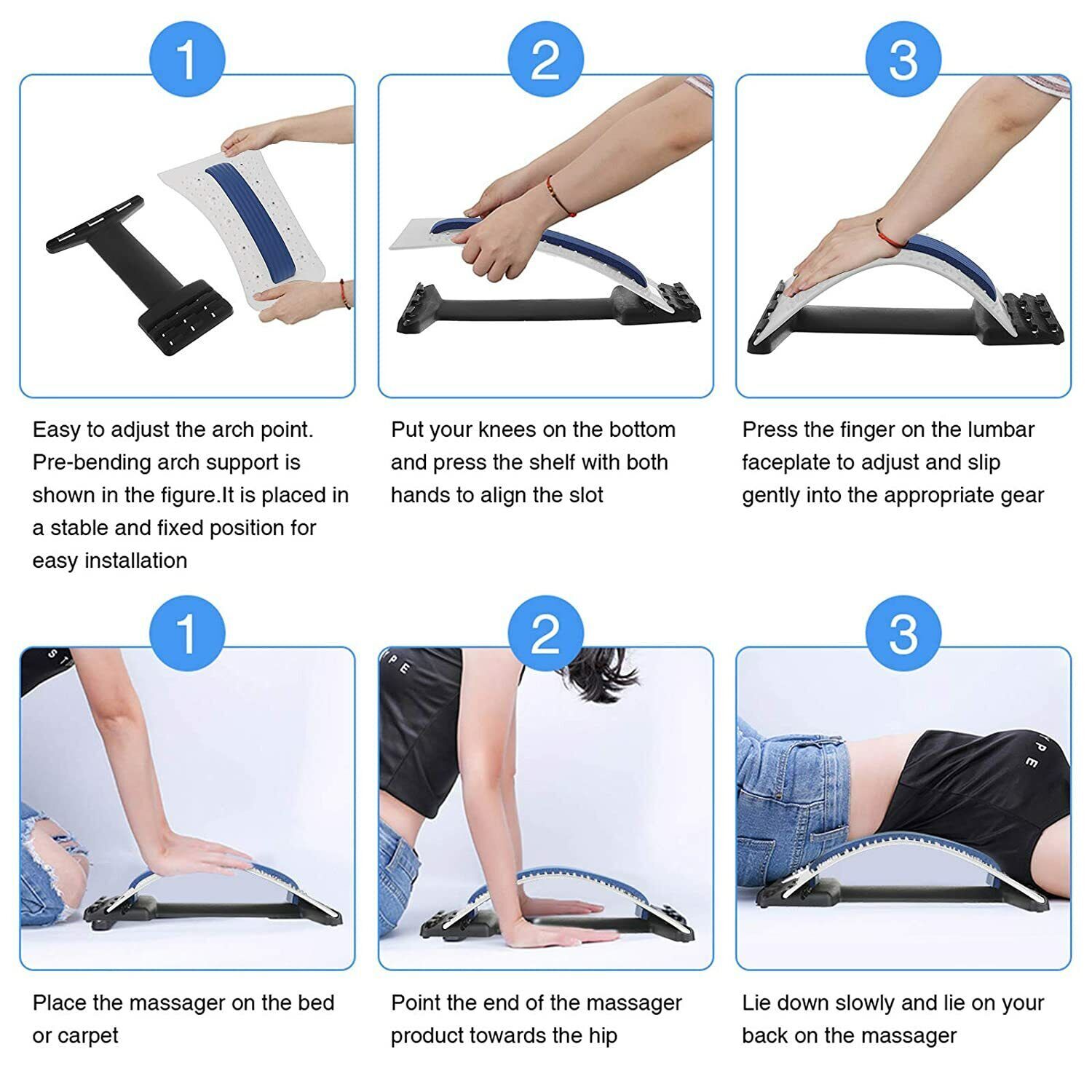 Waist Relax Mate Back Massage Stretching Device Pain Relief Lumbar ...