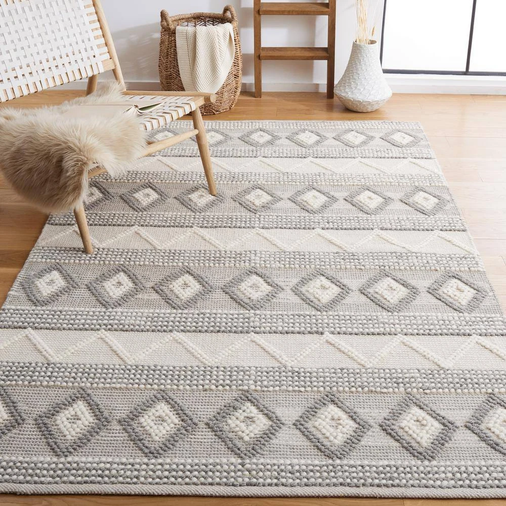 Gray Chevron Area Rug
