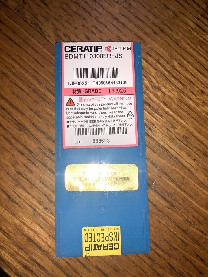 KYOCERA CERATIP CARBIDE INSERTS QUANTITY 10 BDMT 110308ER-JS PR925 | eBay