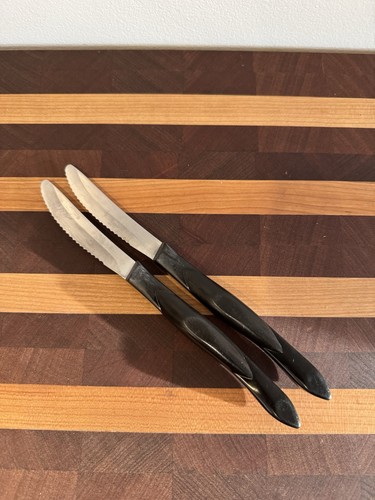 2-Cutco 1759 JH Table Serrated Steak Knife, Dark Black Handle 8 1/2" | eBay