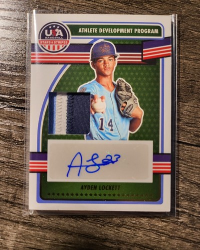 2023 Stars & Stripes BLUE INK Auto SP Tripple Jersey Patch #20/25 Ayden ...