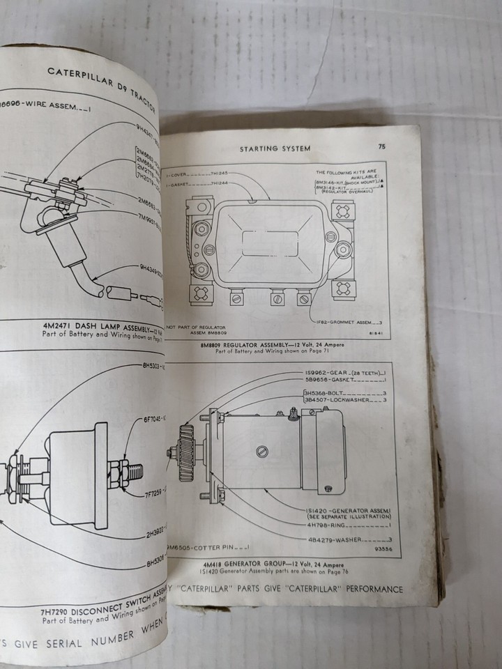 Caterpillar D9 Crawler Tractor (66A3266 & UP) Parts Book Manual | eBay