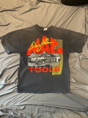 Vintage Davey Allison #28 Autographed Mac Tools T-Shirt Size L | eBay
