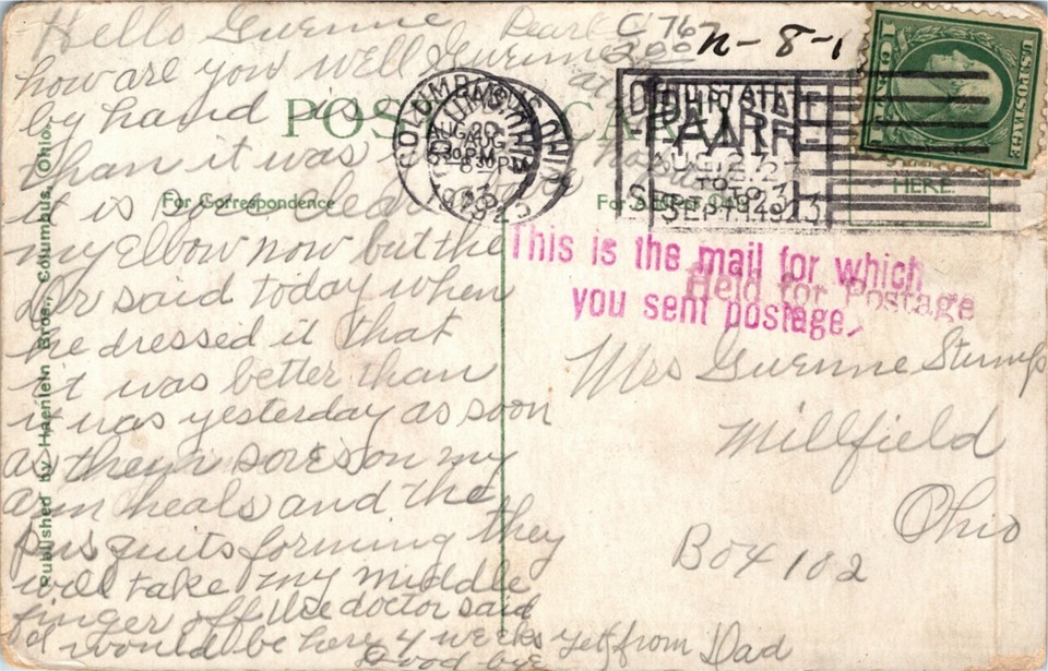 Postcard OH Franklin County Columbus Oxley Hall Ohio State University ...