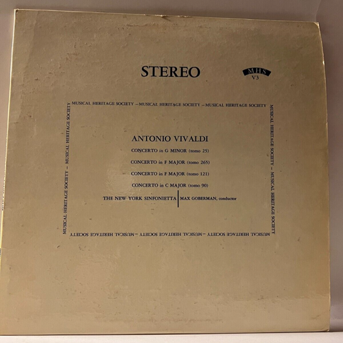 A68 Max Goberman: Antonio Vivaldi Concertos in G Min, MHS V3 ...