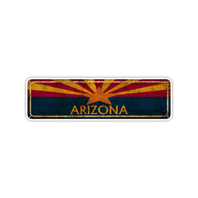 Arizona Country Flag Vintage Sign Arizonans Gift Road Wall Aluminum ...