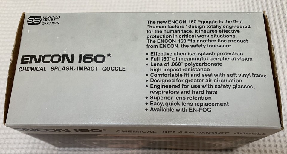 Encon Chemical Splash Safety Goggles | eBay