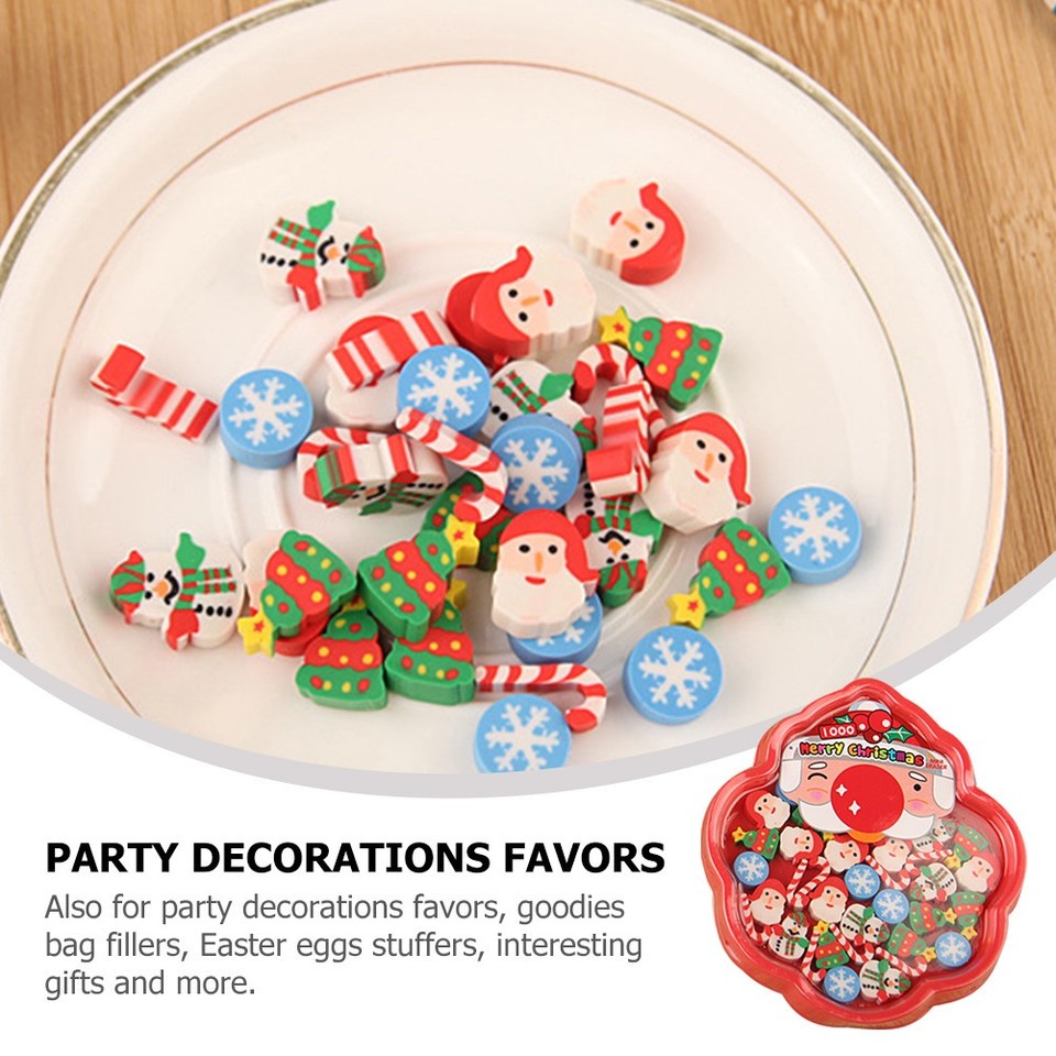 5 Boxes Pencil Erasers Sketch Mini Erasers Christmas Themed Small ...