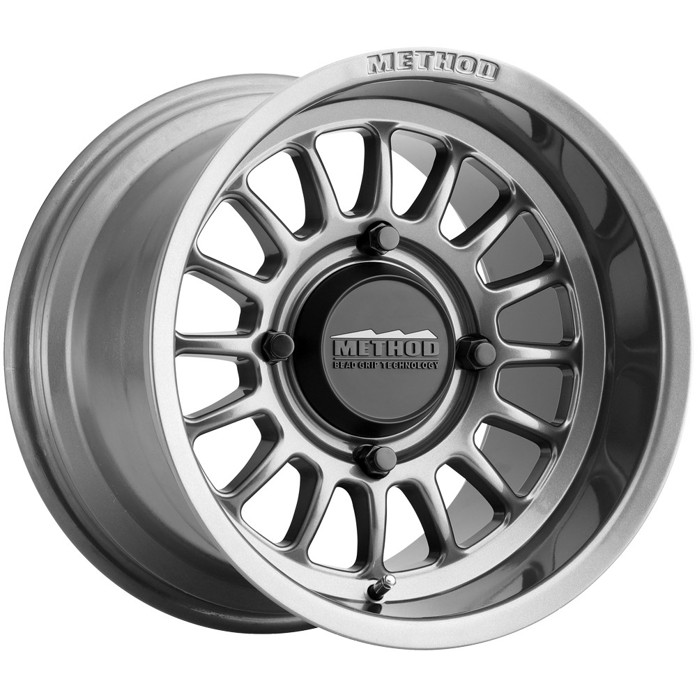 (Set of 4) Method UTV MR411 Bead Grip 14x7 4x156 Titanium Wheels Rims ...