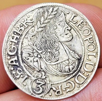 Austria 3 Kreuzer 1669 Leopold Silver Coin | eBay