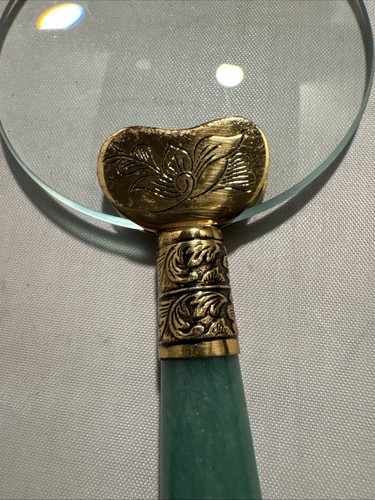 Antique/Vintage Chinese Export Jade Quartz handle Magnifying Glass (6 ...