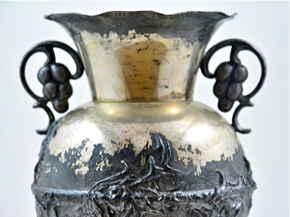 Hand Decorated Silver Plated Antique JLH Primans Vase | eBay