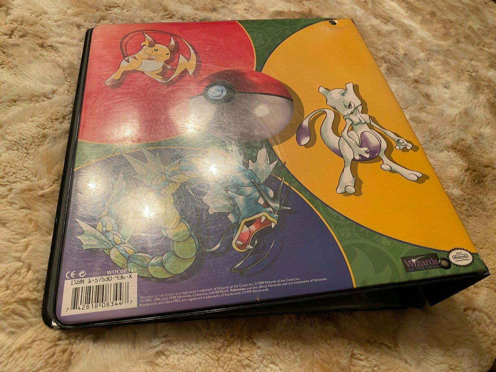 Pokémon 1999 Unlimited Retro Binder Snorlax Meowth Eevee Raichu Mewtwo ...