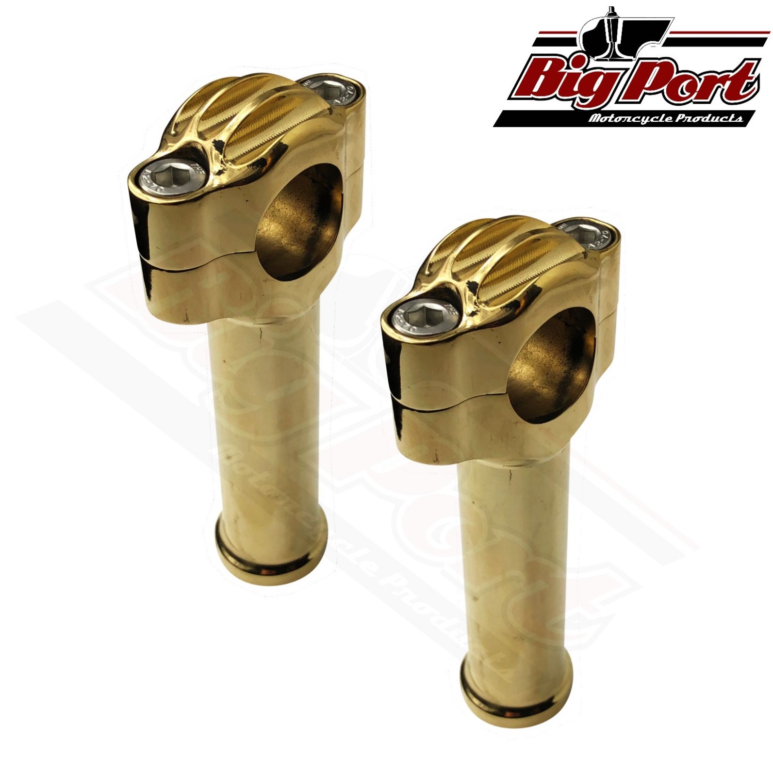 Motorcycle 1" Handlebar High Riser Solid Brass Bobber Chopper Custom ...