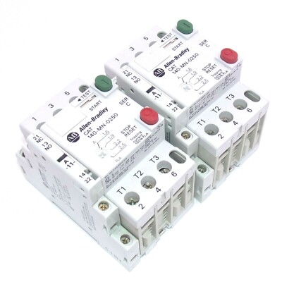 x2 Allen-Bradley 1.6-2.5A 3-Pole Motor Protection Breaker 140-MN-0250 ...