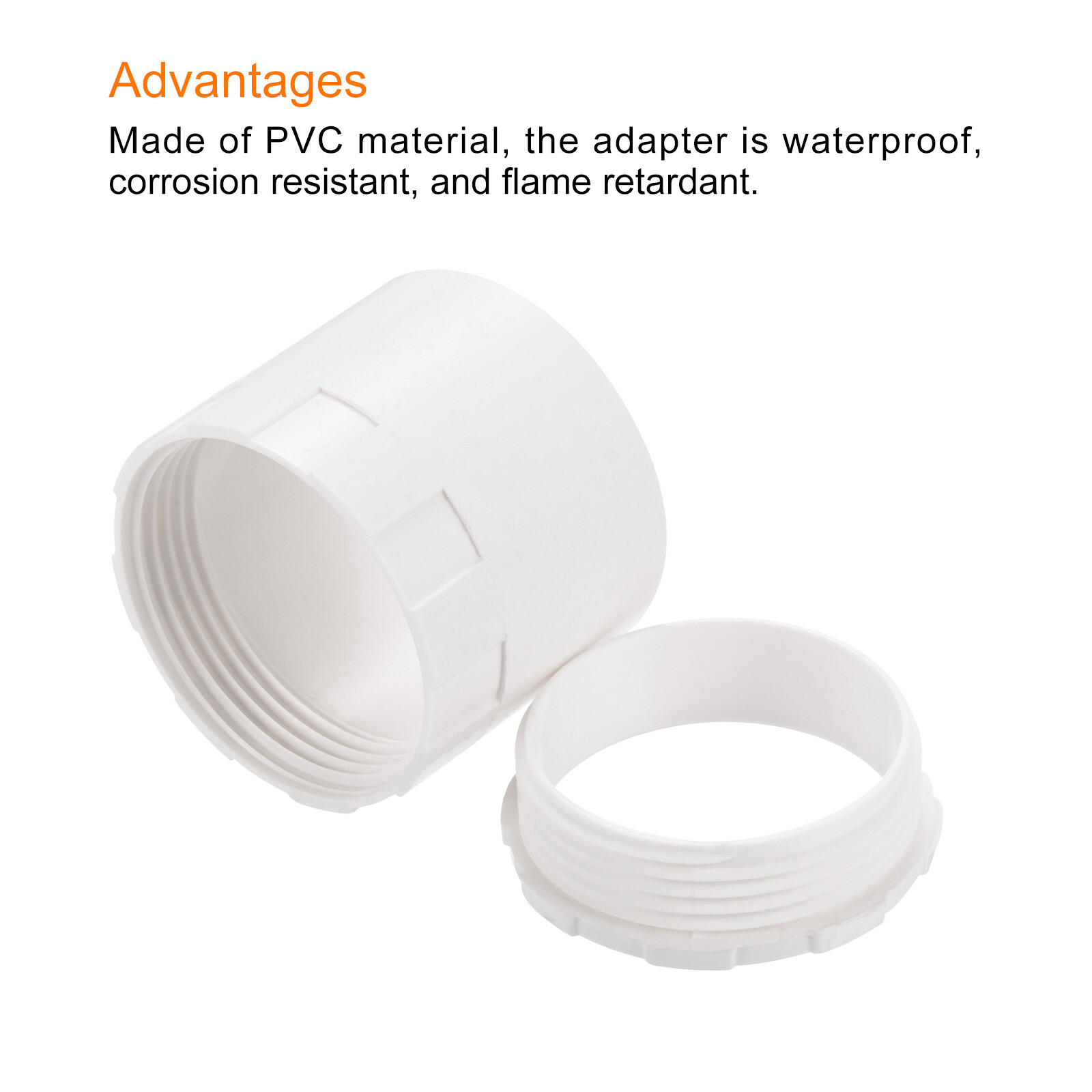 Conduit Adaptor Male PVC Lock Nut Pipe Clamps 50 mm Seal Connect Pack ...