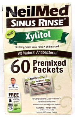 NeilMed Sinus Rinse Xylitol 60 Premixed Packets pH Balanced | eBay