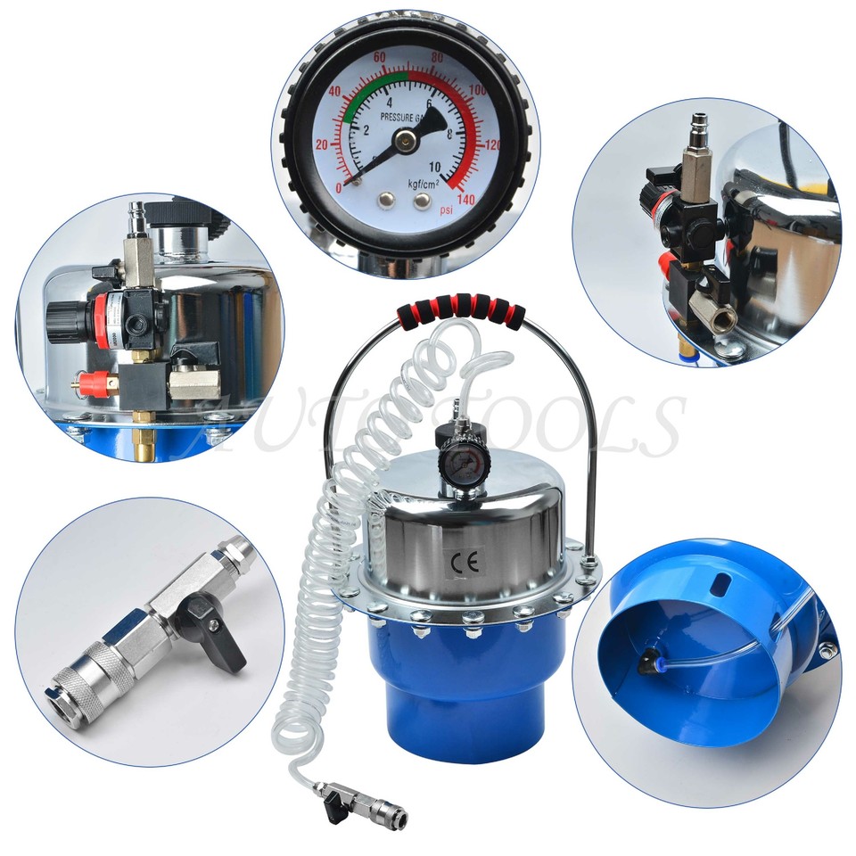 Portable Pneumatic Air Pressure Kit Brake & Clutch Bleeder Valve System ...