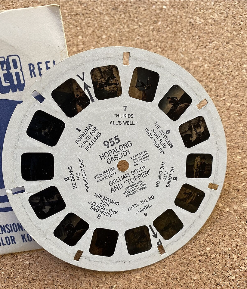 1950 View-Master Hopalong Cassidy William Boyd and Topper Reel # 955 7 ...