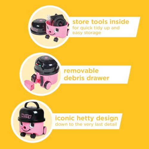 Casdon Henry & Hetty Toys - Hetty Vacuum Cleaner - Pink Vacuum Cleaning ...