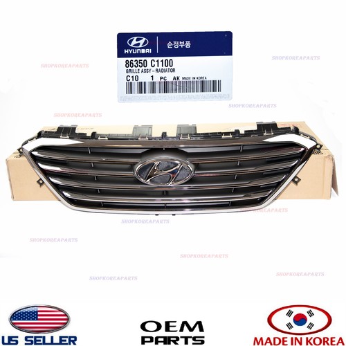 GRILLE RADIATOR FRONT 【GENUINE】 CHROME! HYUNDAI SONATA 2015 2016 2017 ...