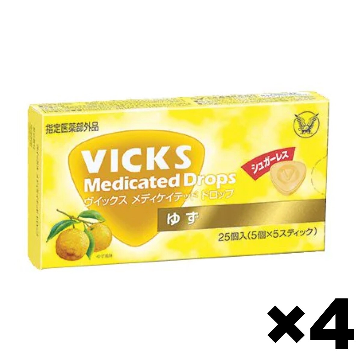 VICKS Medicated Drops Sugarless Yuzu Citrus Oral Care Candy 4Boxs ...