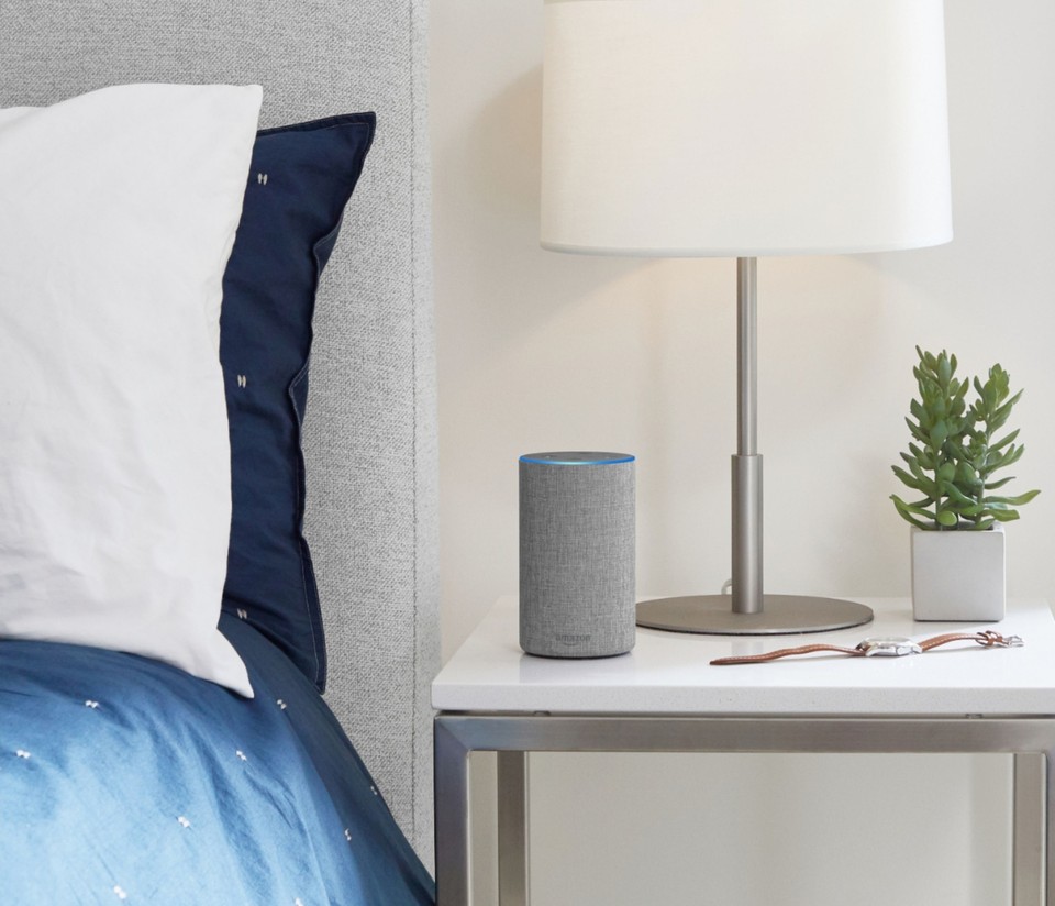 Amazon Echo 2nd Gen Smart Speaker Alexa n Dolby processing Heather Gray ...