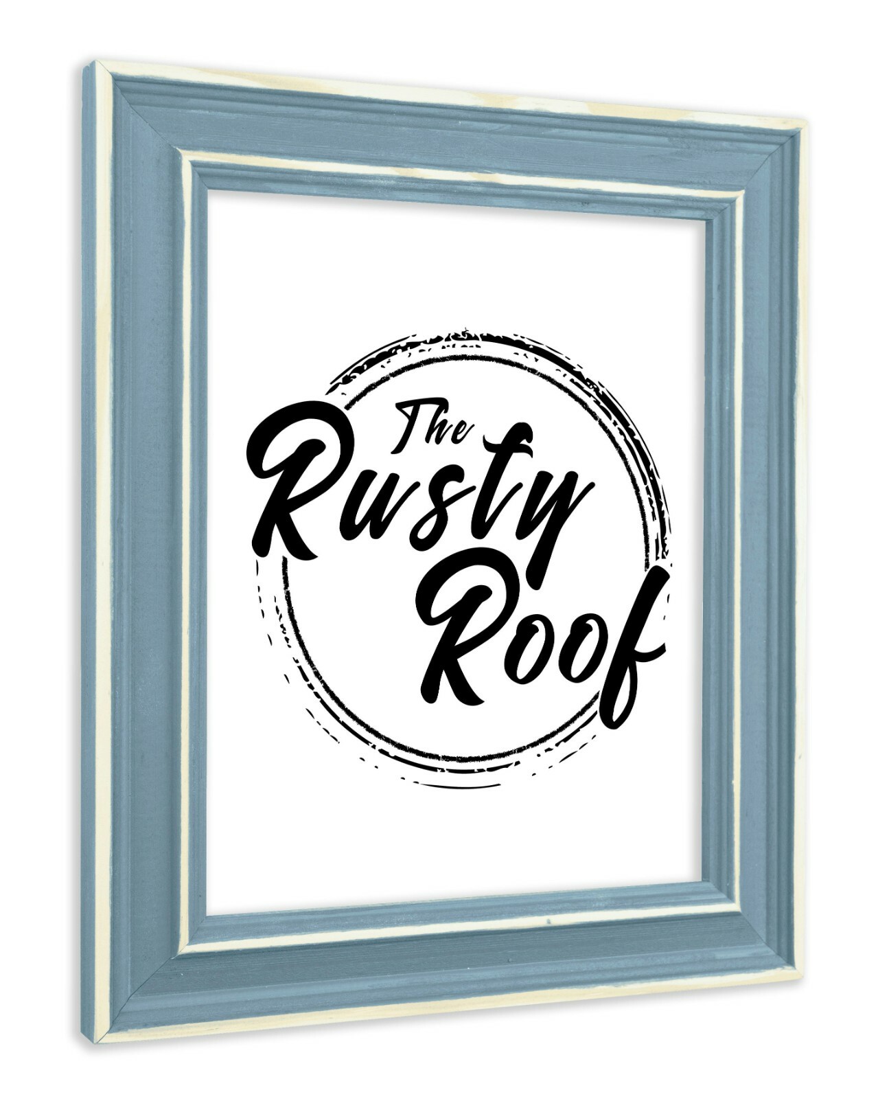 Distressed Classic - Slate Blue Picture Frame - Solid Wood | eBay