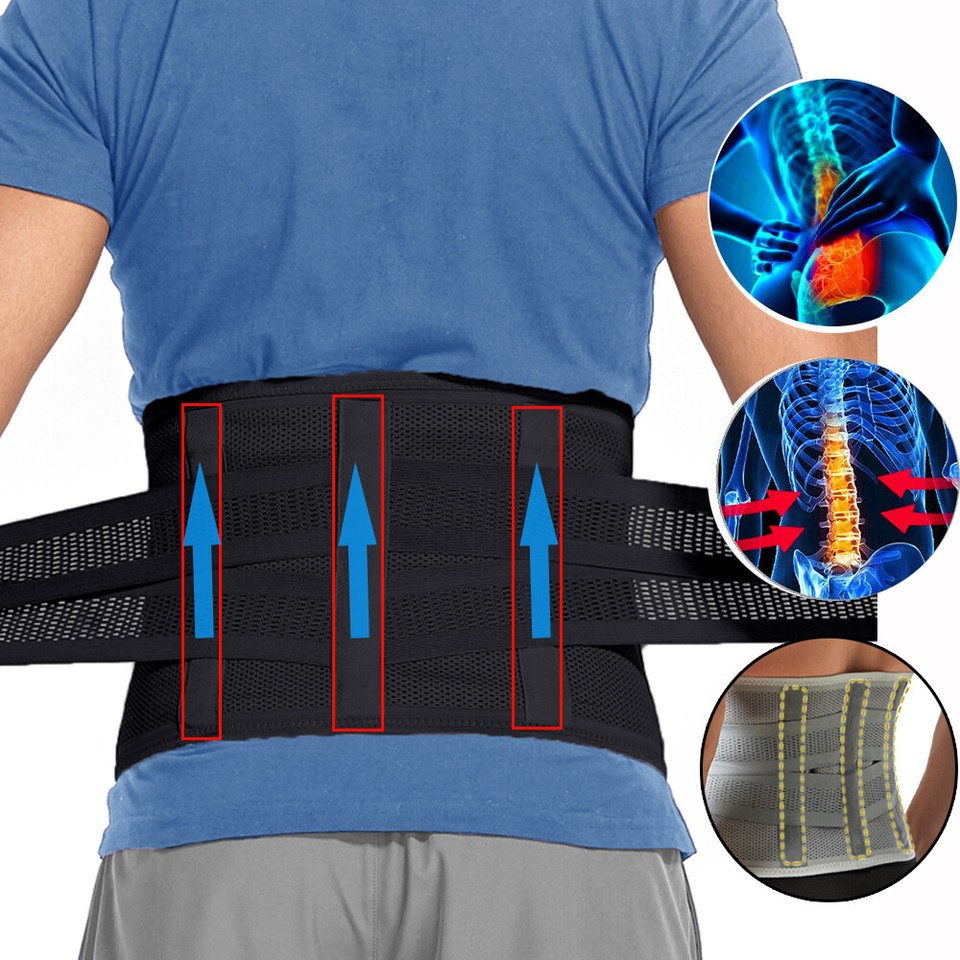 Adjustable Lower Back Brace Lumbar Support Waist Belt for Sciatica Pain ...