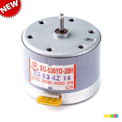 EG-530YD-2BH 12V 2000/4000 RPM CCW Rotation Tape Recorder Spindle Motor ...
