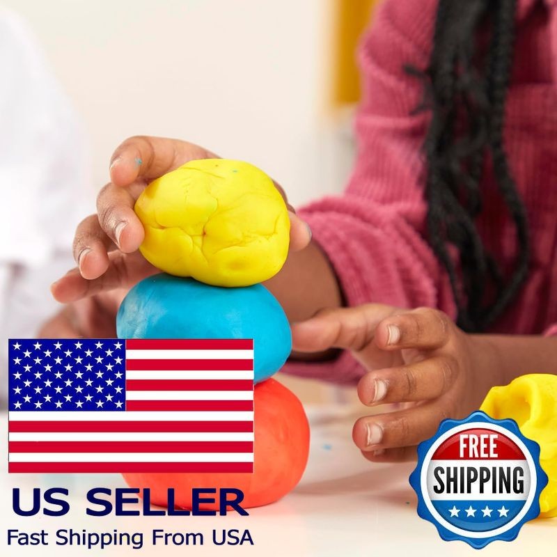 24-Pack Non-Toxic Modeling Clay, Assorted Colors, Preschool Art ...