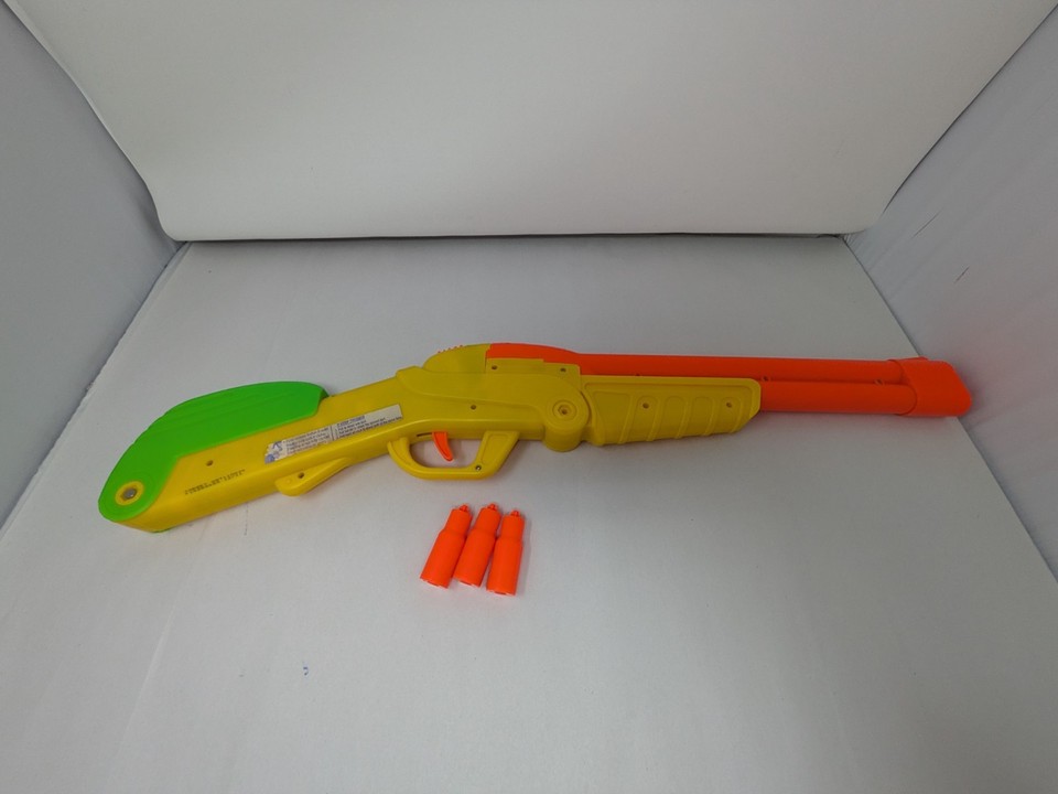 Air Warriors Buzz Bee Toys Double Shot Double Barrel Shotgun Blaster With Shells | eBay
