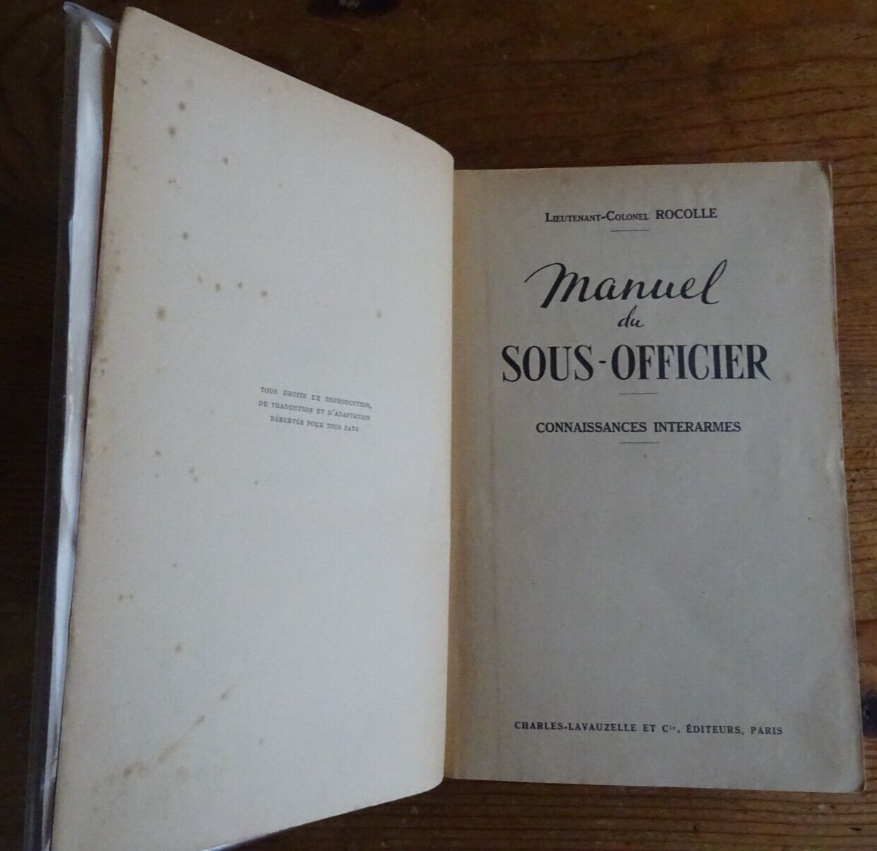 Rocolle Lieutenant Colonel Manuel Du Sous-Officier - Connaissances ...