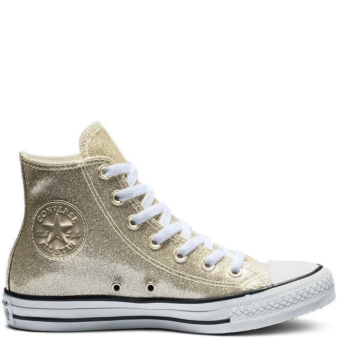Converse All Star Personalizzate Gold Glitter Borchie –, 58% OFF