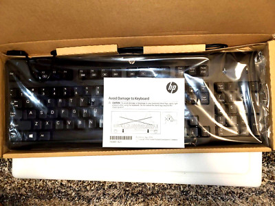 HP KB57211 Full size Keyboard Desktop 672647-003 USB Black ( NEW in Box ...
