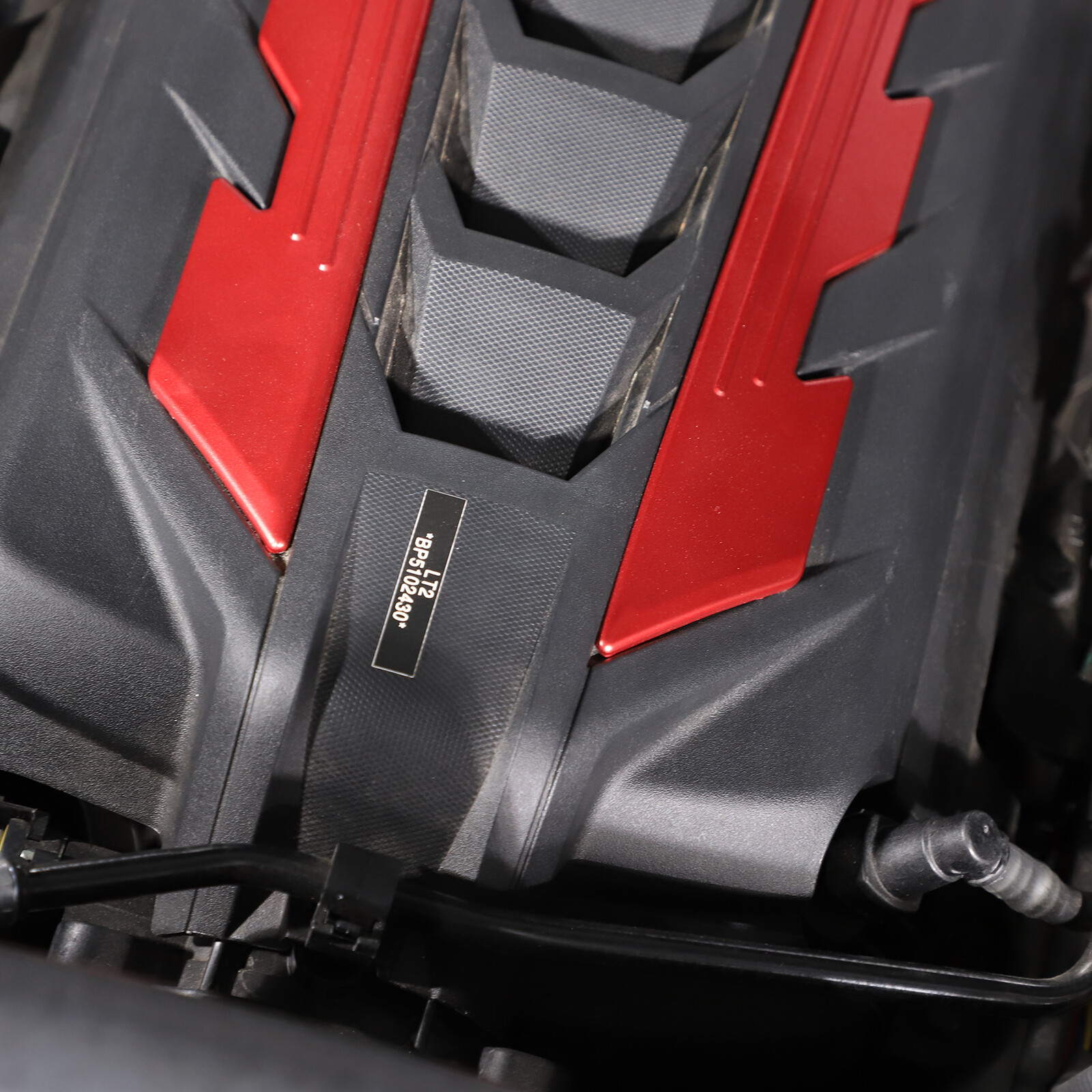 Red Alloy Car Engine Panel Side Trim Styling Cover Kit For Corvette C8 ...