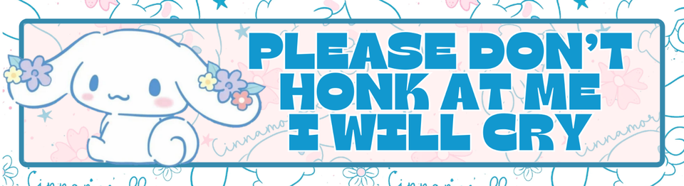 Cinnamoroll Hello Kitty Weatherproof Anime Sanrio Bumper Sticker 9" Car ...